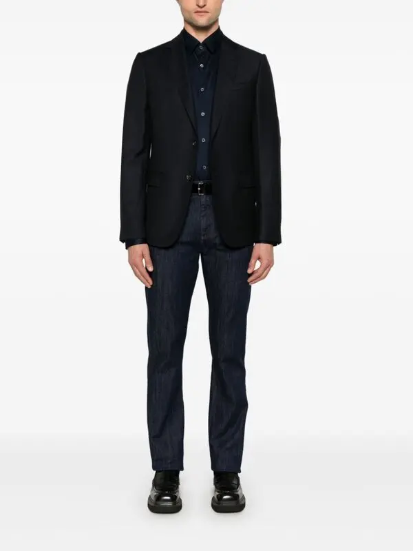 Canali Lightweight-jersey Shirt - Blue
