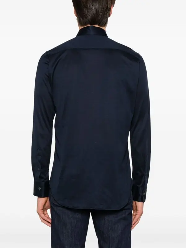 Canali Lightweight-jersey Shirt - Blue