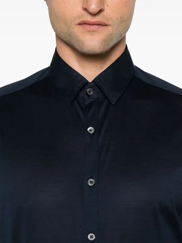 Canali Lightweight-jersey Shirt - Blue