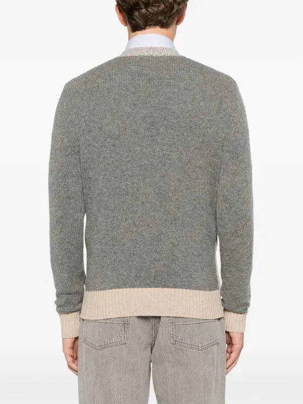 BALLANTYNE Argyle-intarsia Sweater - Grey
