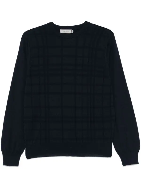 Canali Merino Wool Jacquard Sweater