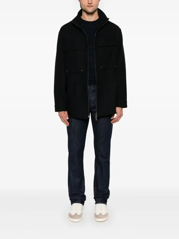 Canali Merino Wool Jacquard Sweater