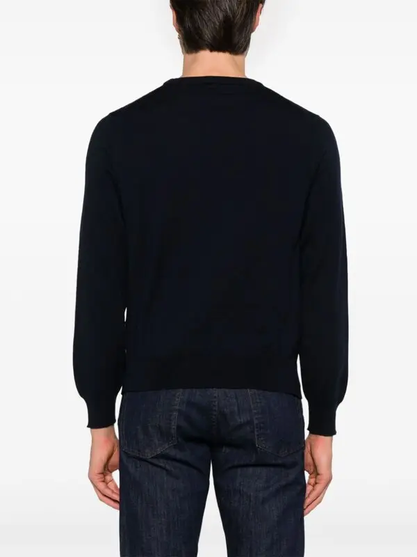 Canali Merino Wool Jacquard Sweater