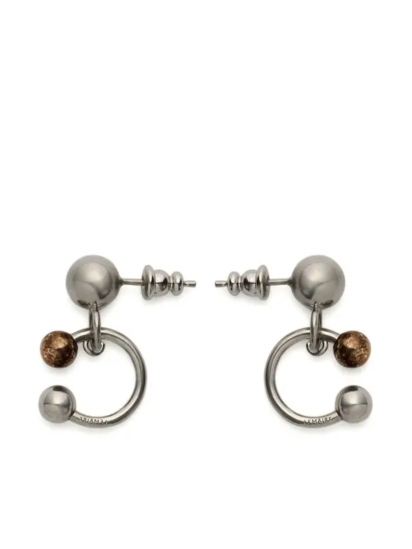 LEMAIRE Rattle Drop Earrings - Silver