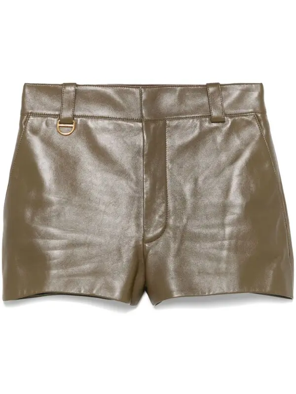 Chloé Leather Thigh-length Shorts