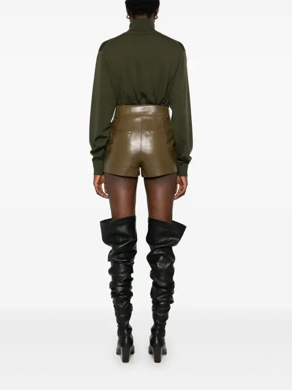 Chloé Leather Thigh-length Shorts