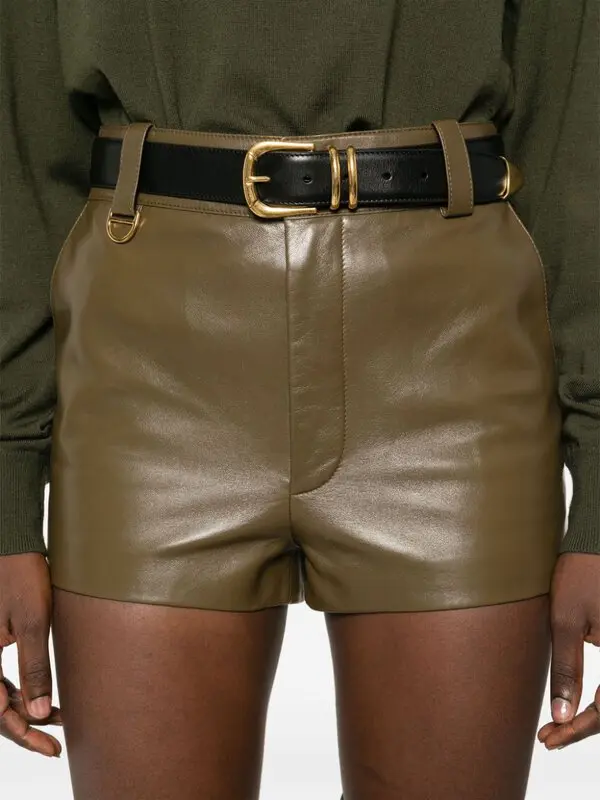 Chloé Leather Thigh-length Shorts