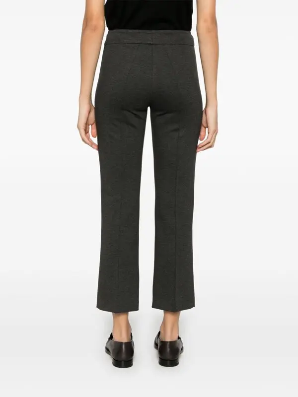 BLANCA VITA Flared Cropped Trousers - Grey