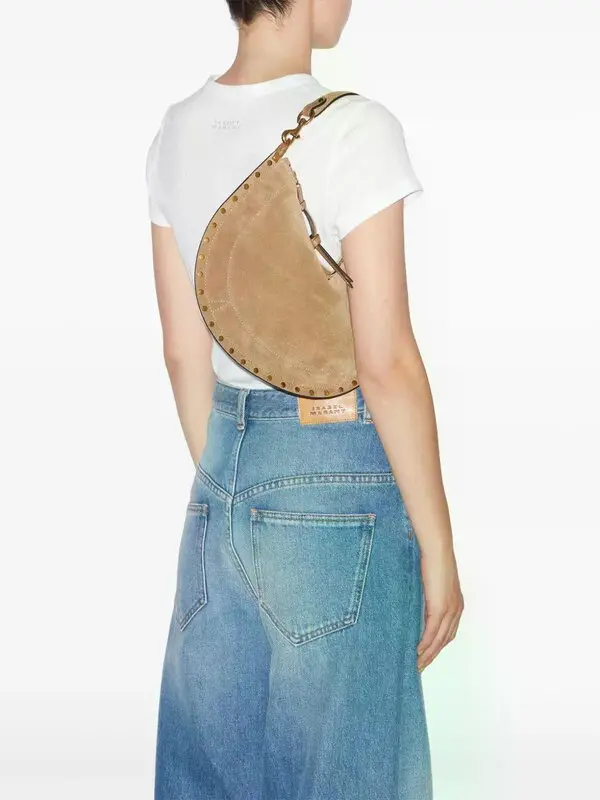 Isabel Marant Étoile Oskan Studded Cross Body Bag - Brown