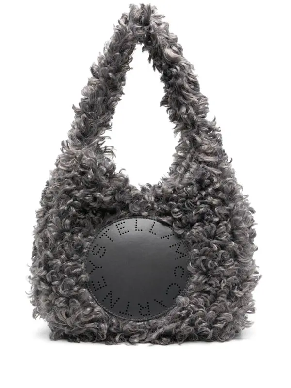 Stella McCartney Logo-patch Faux-shearling Tote Bag