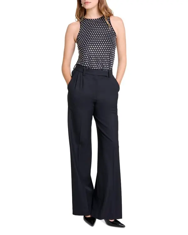 Maje Pernoui Wide-leg Trousers - Black