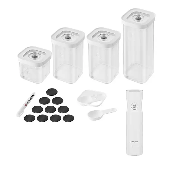 ZWILLING Fresh & Save Cube 6-piece S Vacuum Starter Set - Transparent-white