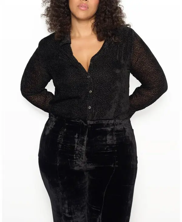 AS By DF Savannah Velvet Burnout Blouse