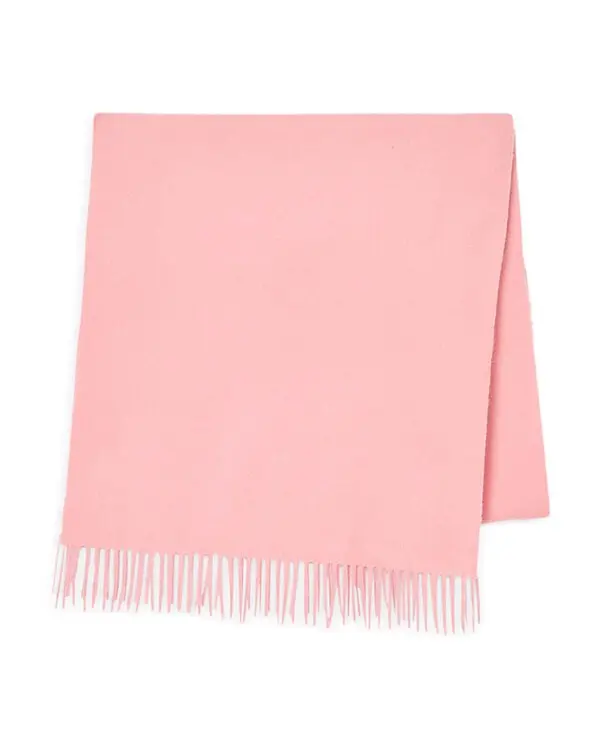 Sandro Wool & Cashmere Fringe Trimmed Scarf - Baby Pink