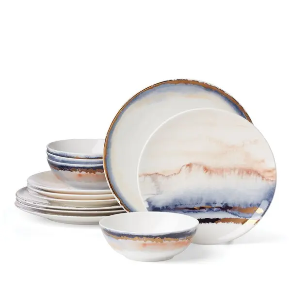 LENOX Summer Radiance 12 Piece Dinnerware Set, Service For 4