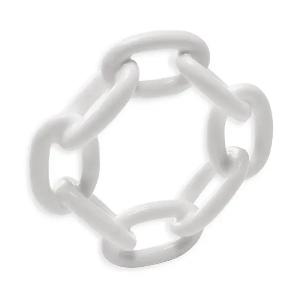 KIM SEYBERT Enamel Chain Link Napkin Ring - White