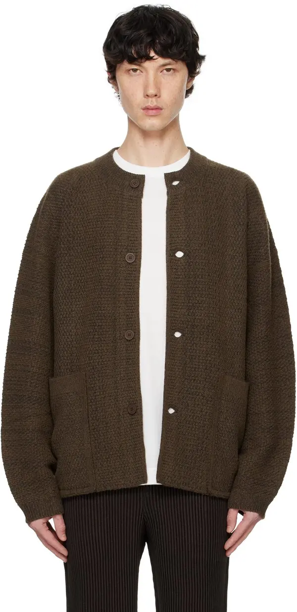 Issey Miyake Knit Cardigan In 44-Brown - 58% Off | Editorialist