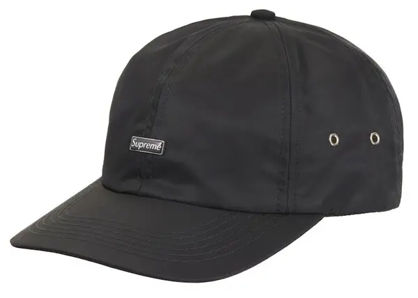 Supreme Enamel Small Box 6 Panel Cap - Black