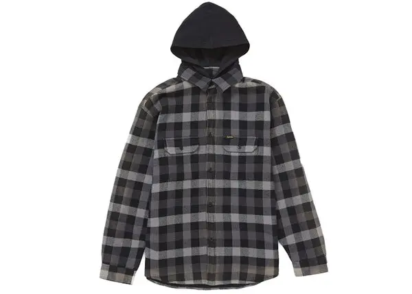 Supreme Waffle Plaid Hooded Shirt