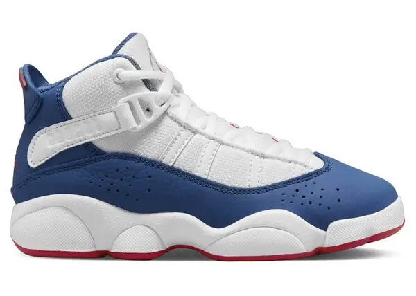 JORDAN 6 Rings True Blue Sneakers - White/university Red/light Steel Grey
