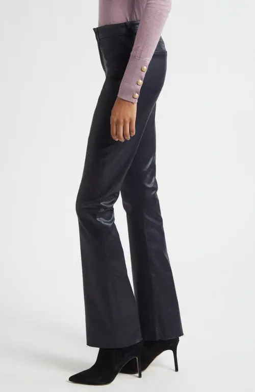 L'Agence Ruth Coated Straight-leg Jeans - Metro Coated