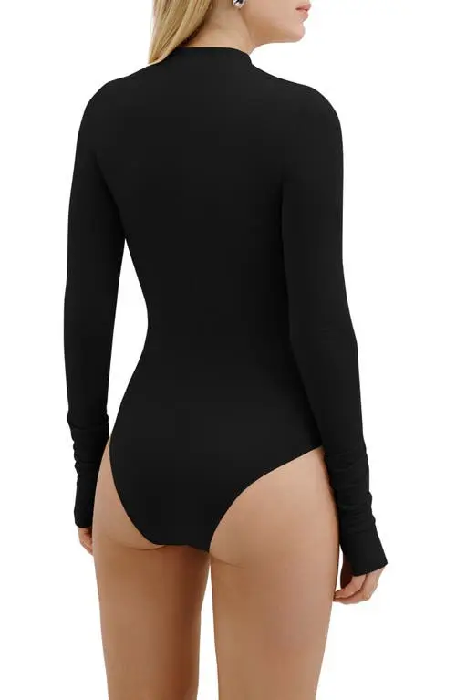 MARCELLA Maven Mock Neck Long Sleeve Jersey Bodysuit