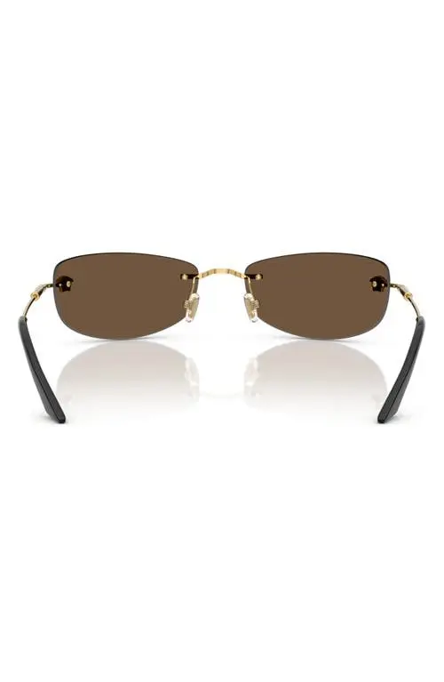 Versace 60mm Rectangle Sunglasses