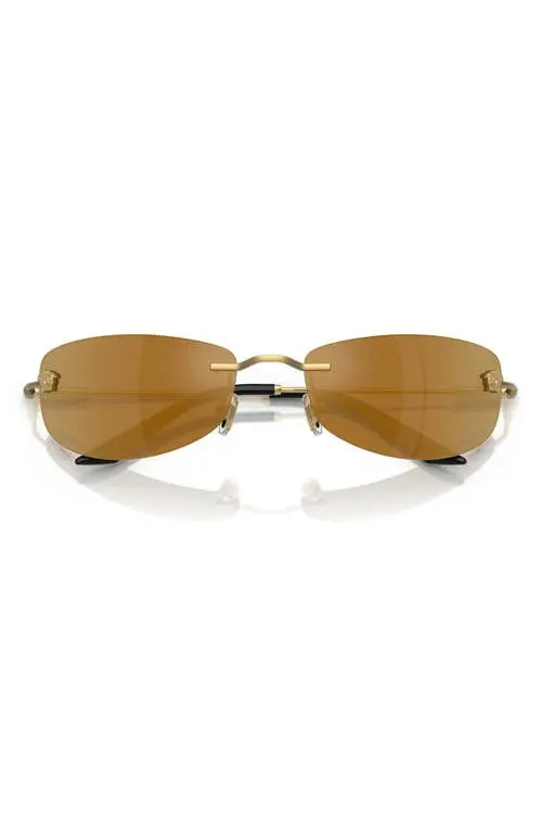 Versace 60mm Rectangle Sunglasses