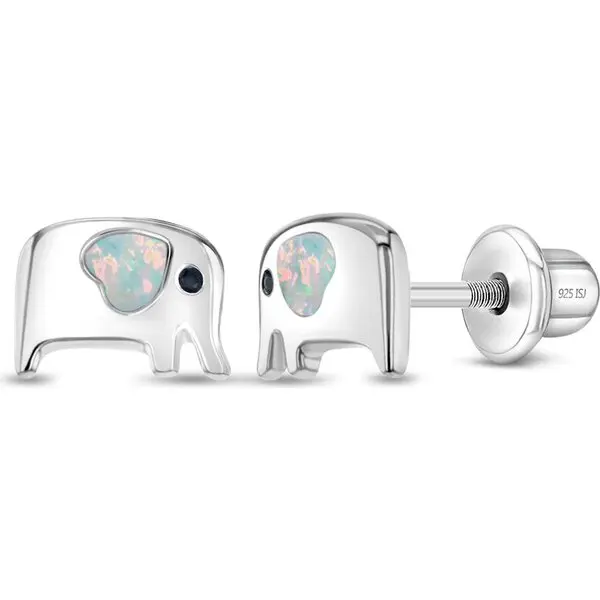 IN SEASON JEWELRY Elephant Stud Earrings - Opal