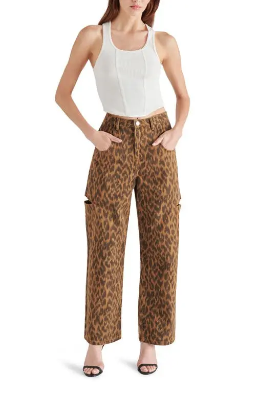 Steve Madden Maise Printed Wide-leg Jeans