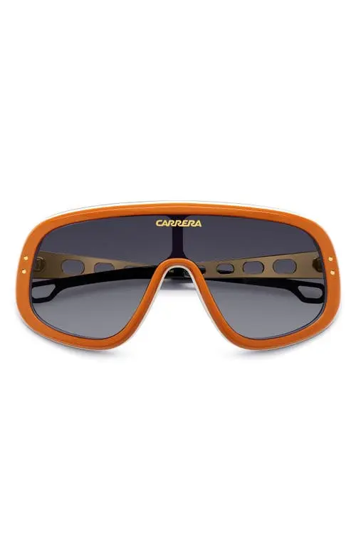 Carrera Eyewear Flaglab 17 99mm Shield Sunglasses - Orange Gold/ Dark Grey Sf