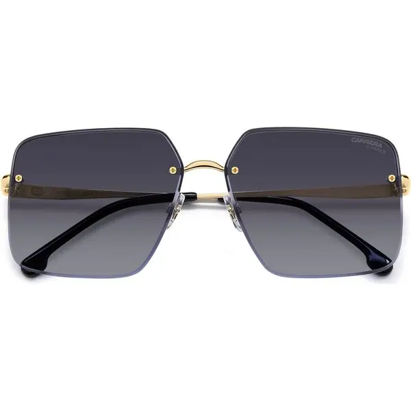 Carrera Eyewear 61mm Rimless Rectangle Sunglasses - Gold Black/ Dark Grey