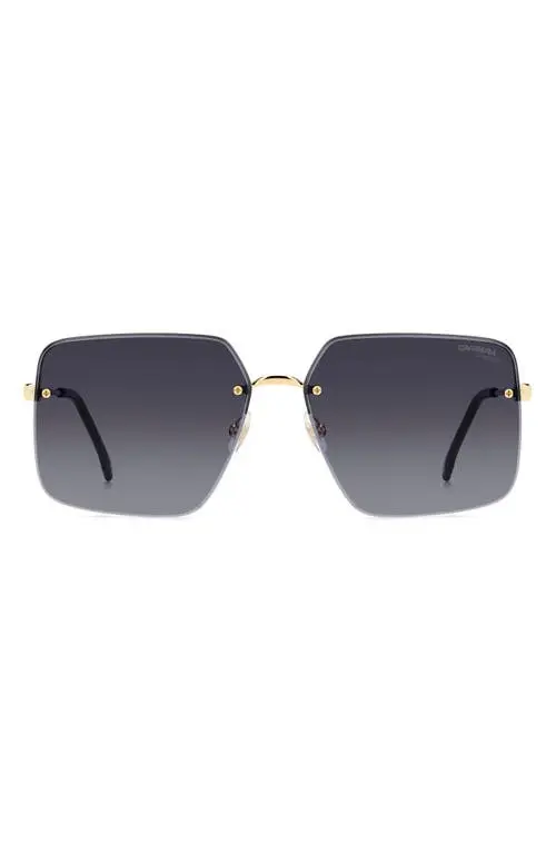 Carrera Eyewear 61mm Rimless Rectangle Sunglasses - Gold Black/ Dark Grey