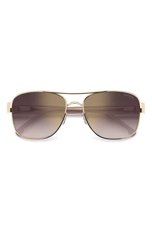 Carrera Eyewear 58mm Gradient Aviator Sunglasses - Gold Ivory/ Goldsp Bursf