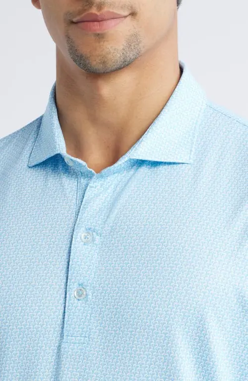 Johnnie-o Island Times Geo Print Performance Polo