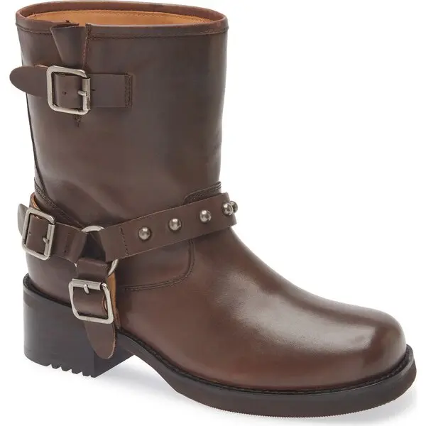 CHOCOLAT BLU Joss Leather Booties - Brown Leather