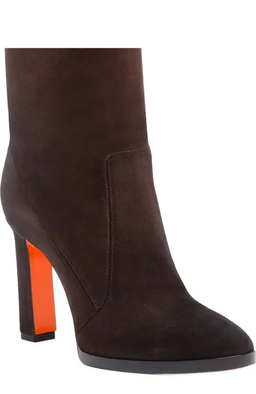 Santoni Suede High-heel Boots - Brown