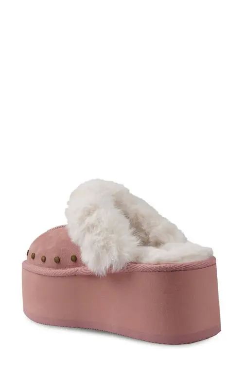 CANDIE'S Sutton Platform Clog - Pink Suede