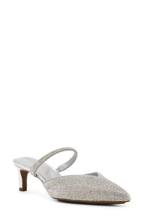 Anne Klein Idina Mary Jane Pointed Toe Kitten Heel Mule