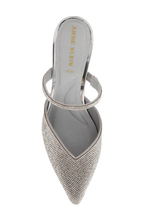 Anne Klein Idina Mary Jane Pointed Toe Kitten Heel Mule