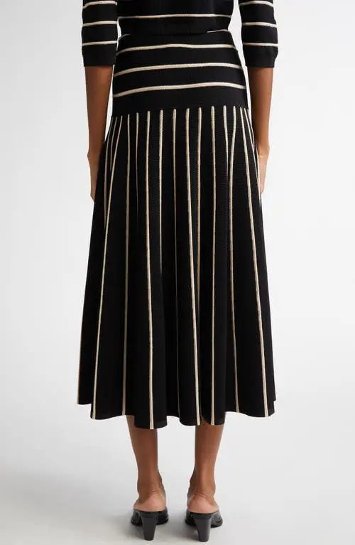 Zimmermann Crush Stripe Midi Skirt