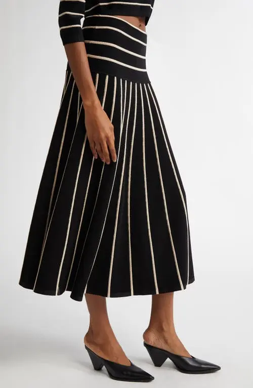 Zimmermann Crush Stripe Midi Skirt