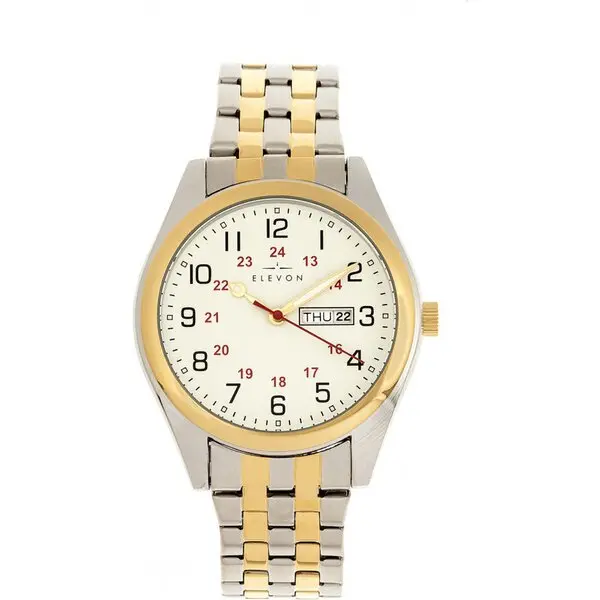 ELEVON Gann Bracelet Watch With Day/date - Gold/silver