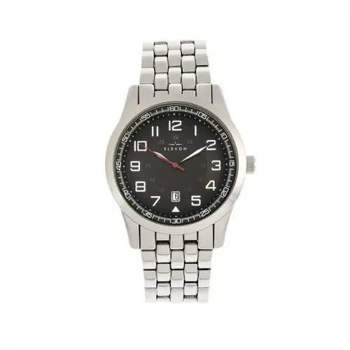 ELEVON Garrison Bracelet Watch With Date - Silver/black