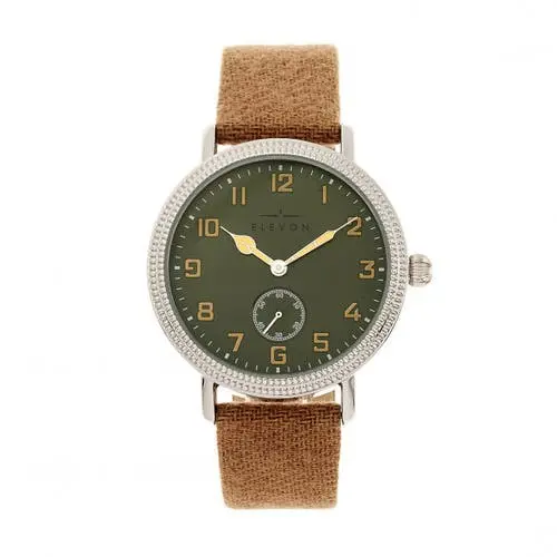 ELEVON Northrop Leather-band Watch - Camel/green