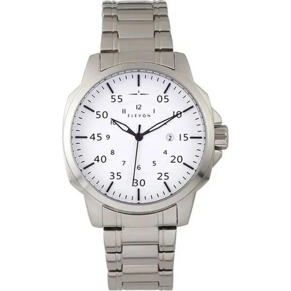ELEVON Hughes Bracelet Watch With Date - Silver/white
