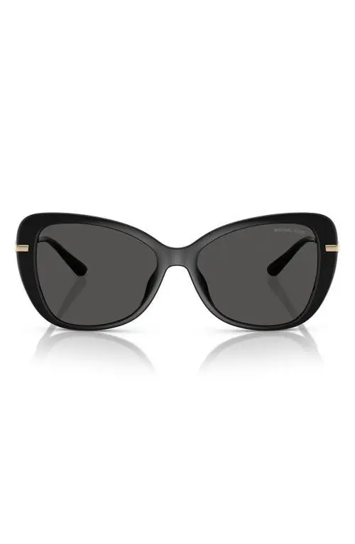 Michael Kors 56mm Butterfly Sunglasses - Black