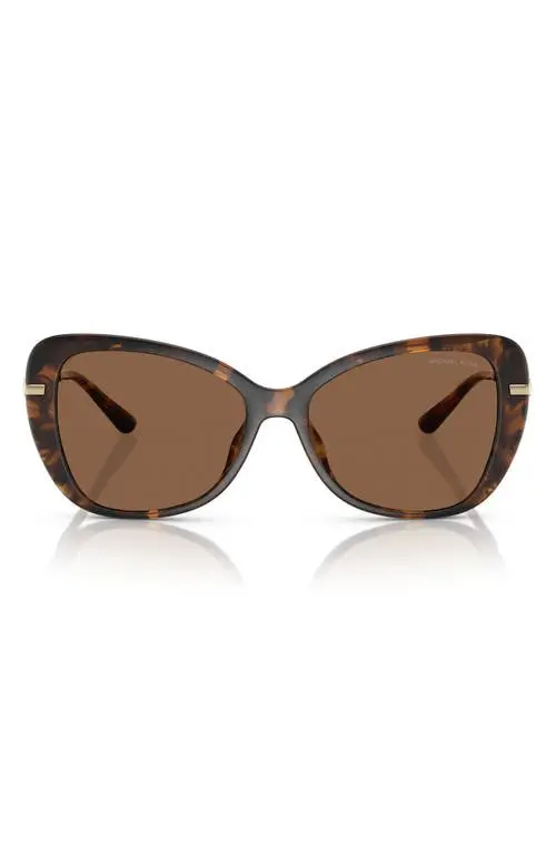 Michael Kors 56mm Butterfly Sunglasses - Dark Tort