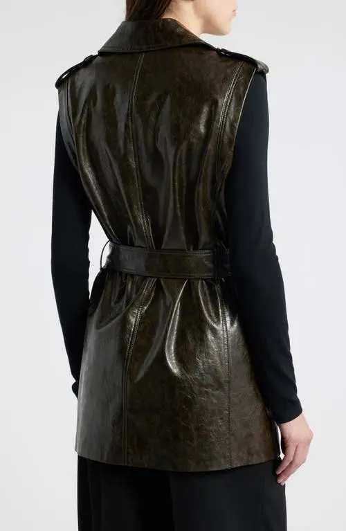 Kobi Halperin Belted Faux Leather Vest