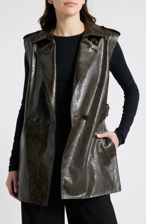 Kobi Halperin Belted Faux Leather Vest